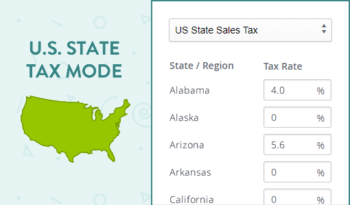 Set Sales Tax per State - Updates - Strikingly