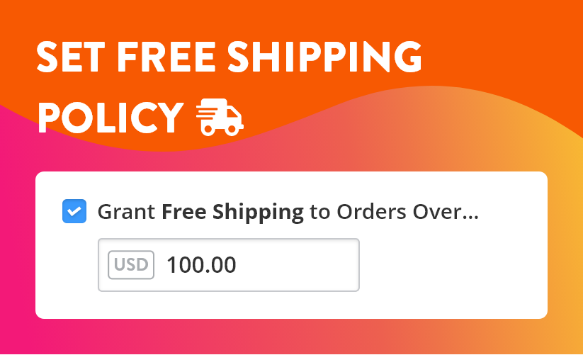 Free Shipping Over Certain Order Price! - Updates - Strikingly