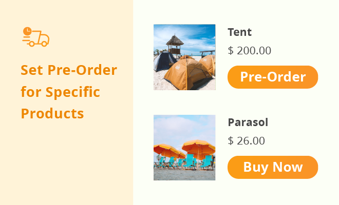 Set Pre-Order for Specific Products - Updates - Strikingly