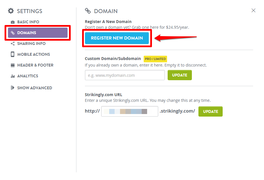 How Can I Get a Free Website Domain? - Building Your Website - Strikingly