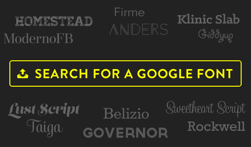 Search Google Font Library For Free! - Updates - Strikingly