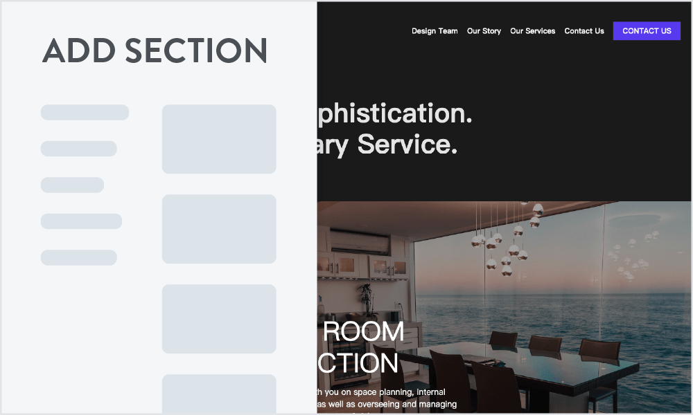 New Section Selector - Updates - Strikingly