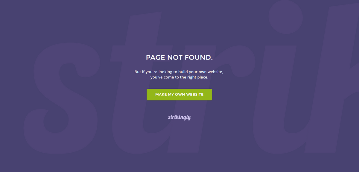L'art d'écrire un message d'erreur - Créer votre site web - Strikingly