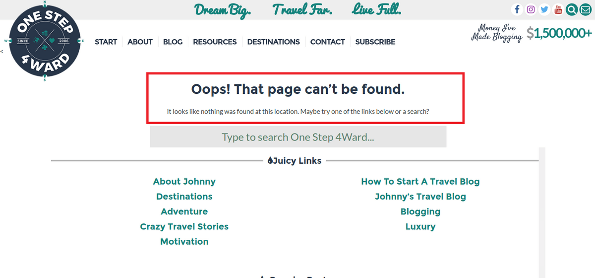 L'art d'écrire un message d'erreur - Créer votre site web - Strikingly