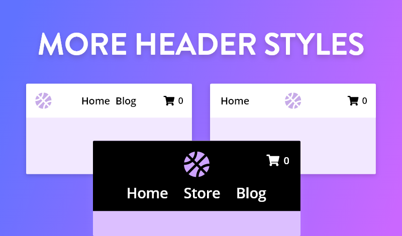 More Header Styles - Updates - Strikingly