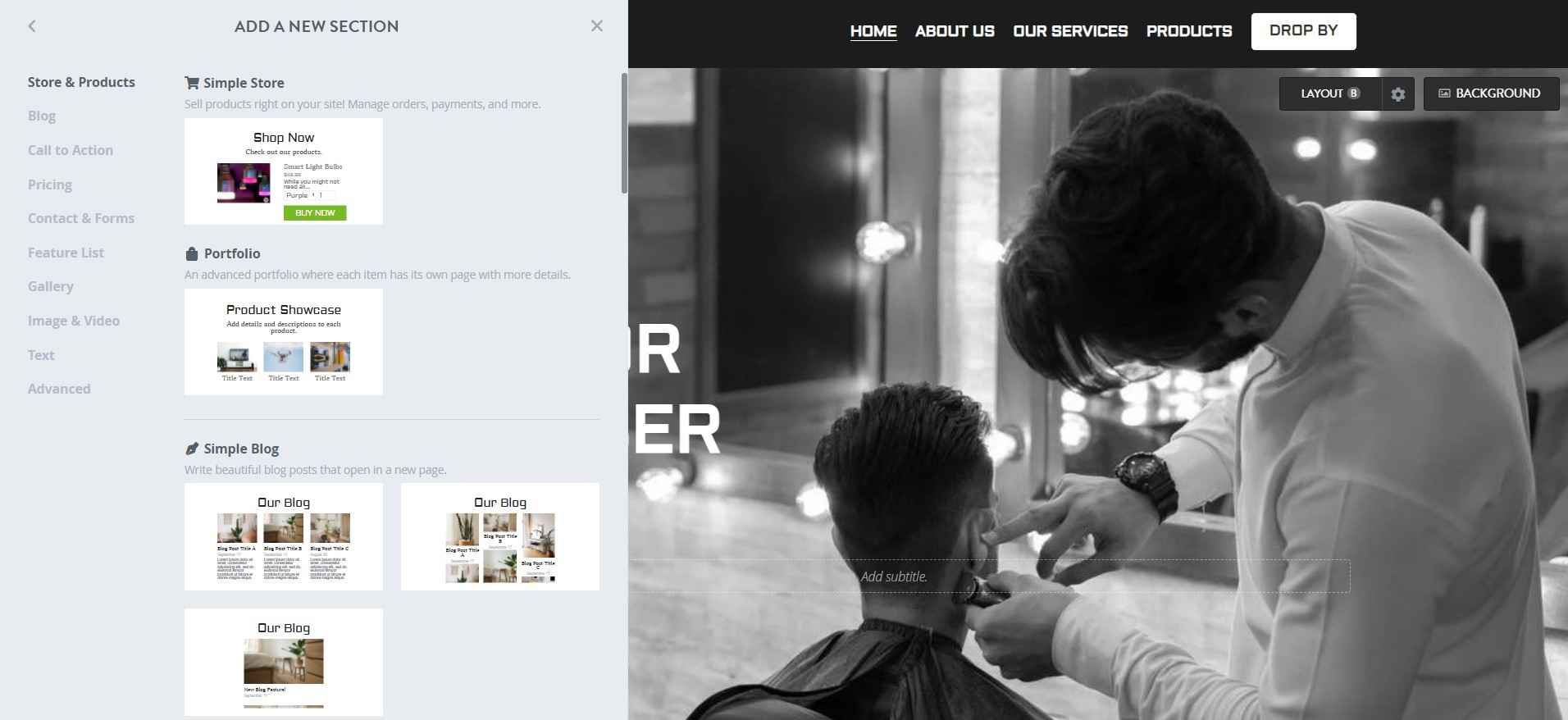 How To Create a Salon Website - Building Your Website - Strikingly