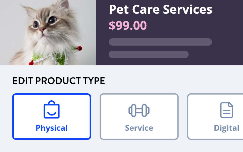 Change Product Type - Updates - Strikingly