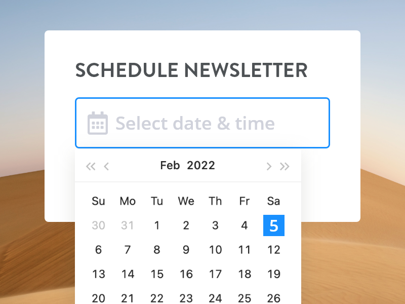 Schedule Email Newsletter - Updates - Strikingly
