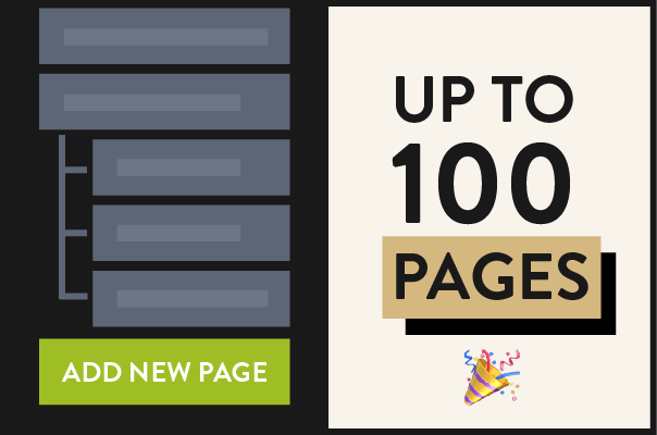 Create up to 100 Pages - Updates - Strikingly