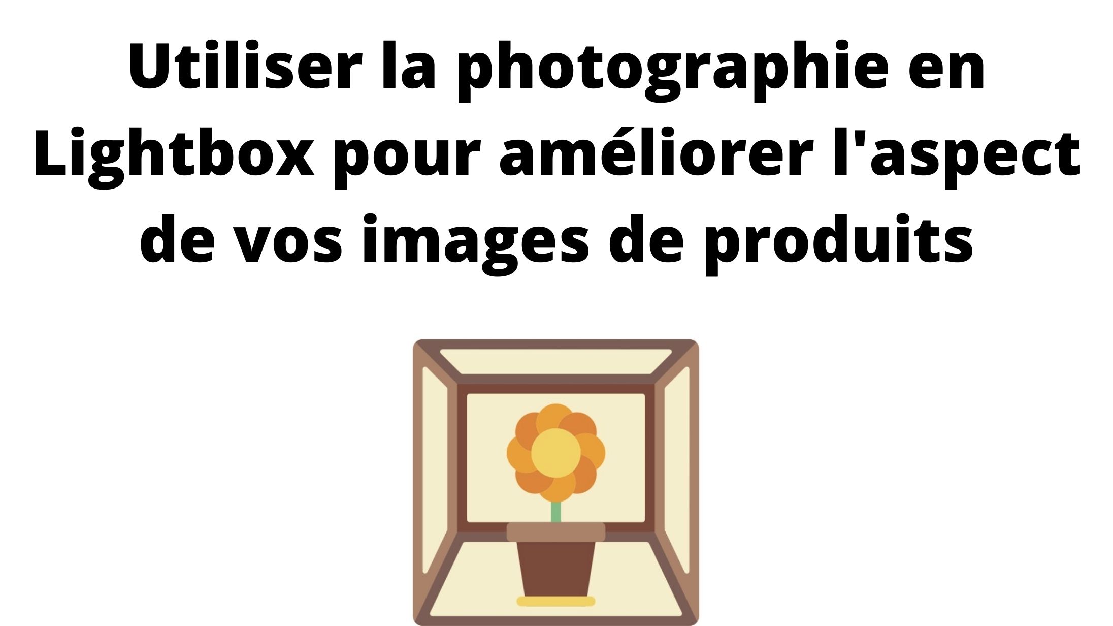 Utiliser la photographie en Lightbox pour améliorer l'aspect de vos ...
