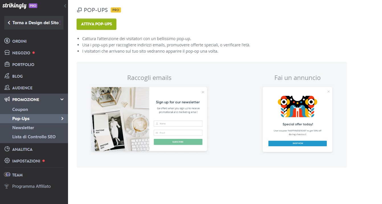 Aumentare il tasso di conversione del sito web con i pop-up - Creare il ...