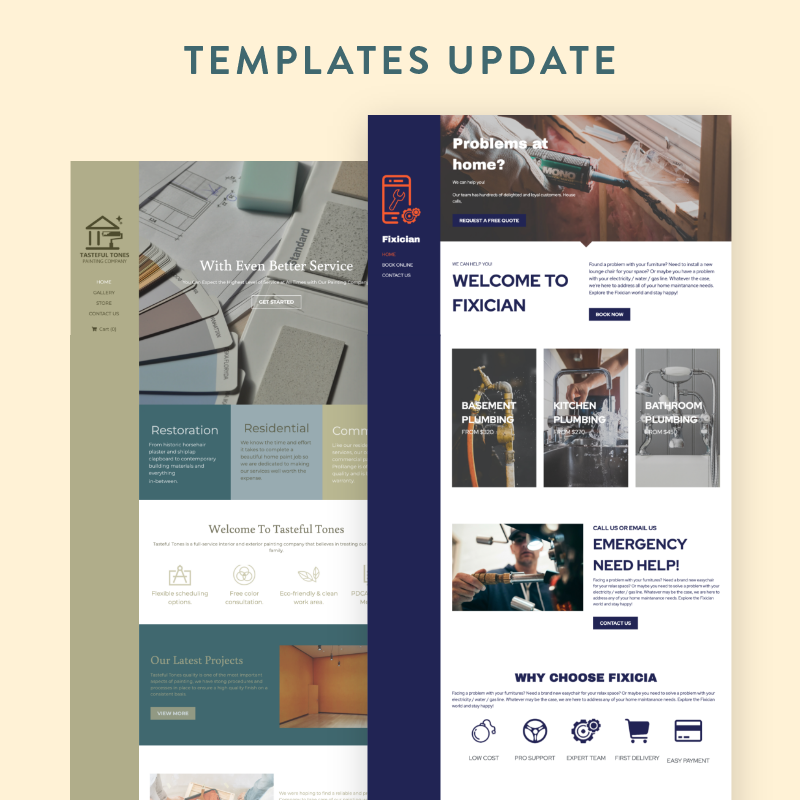 Templates Update - Updates - Strikingly