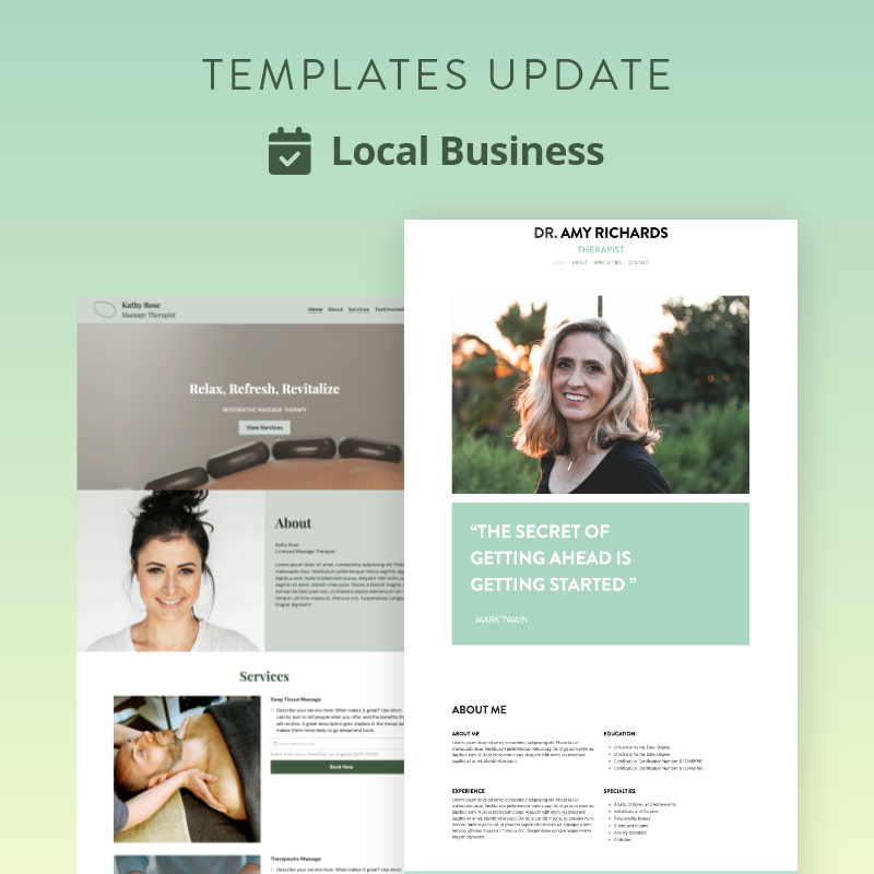 Templates Update - Updates - Strikingly