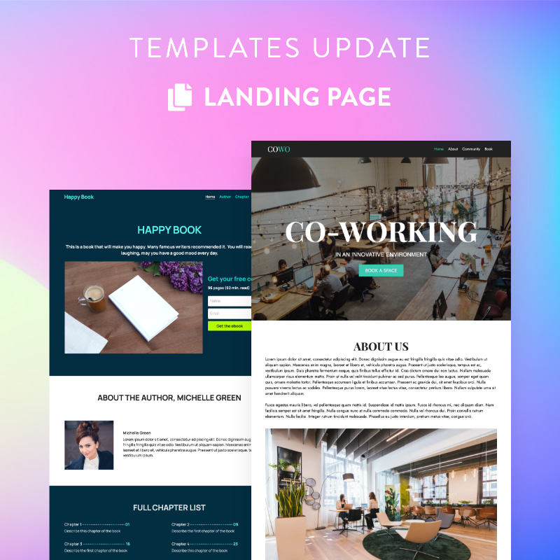 Templates Update - Updates - Strikingly