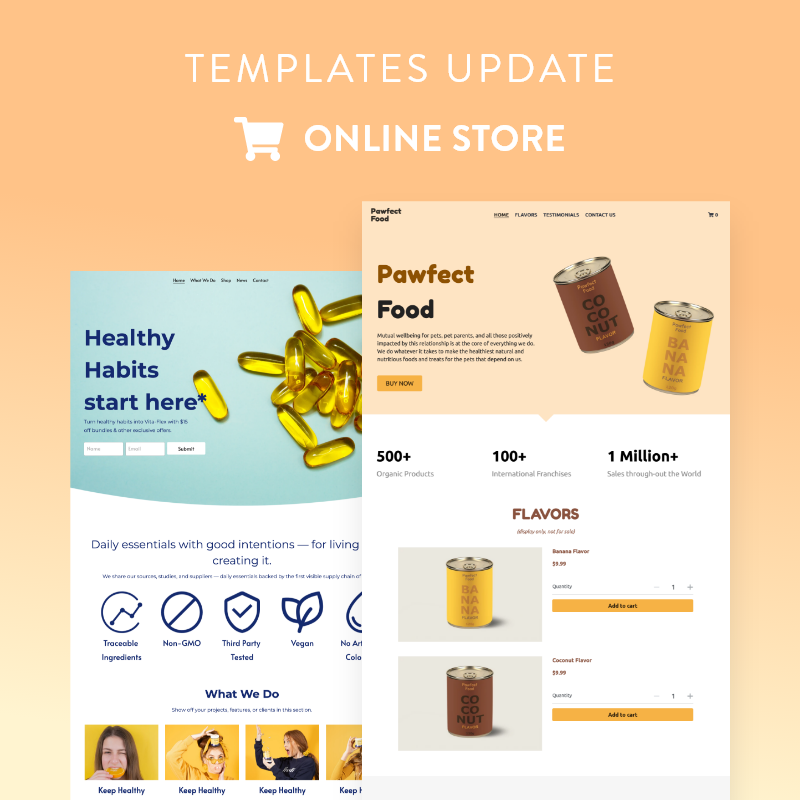 Templates Update - Updates - Strikingly