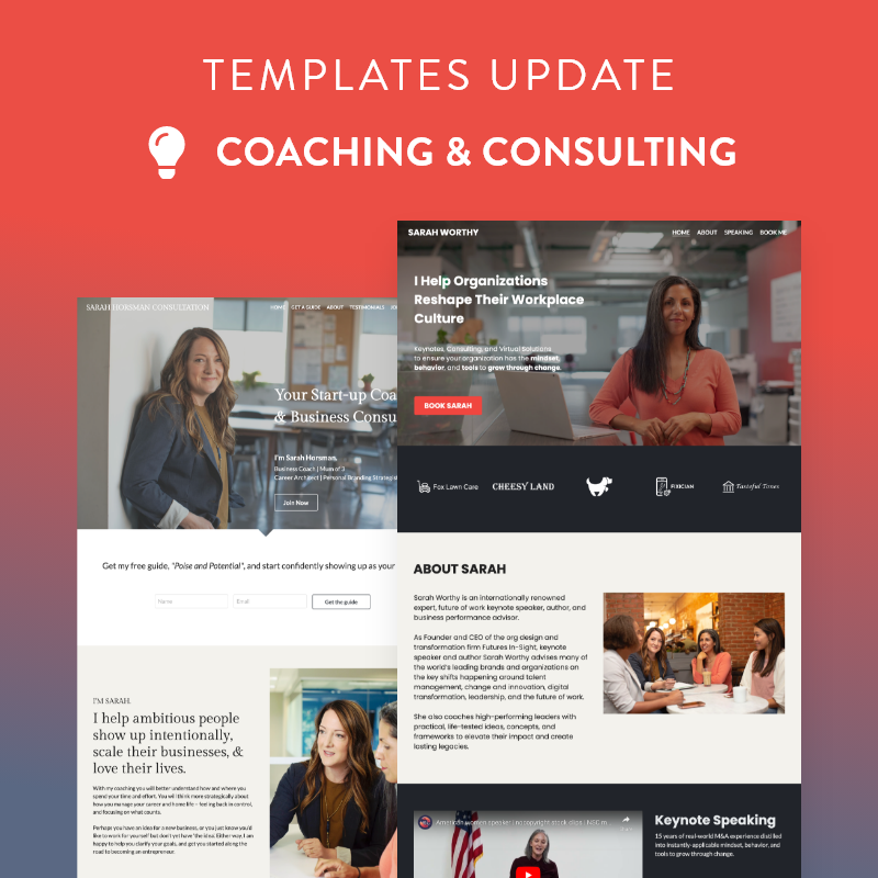 Templates Update - Updates - Strikingly