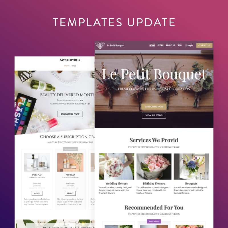 Templates Update - Updates - Strikingly