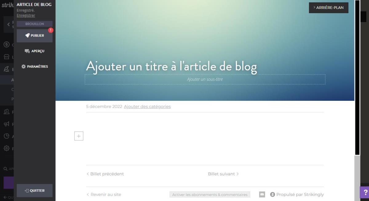 10 conseils pour rédiger votre blog de détail - Créer votre site web - Strikingly