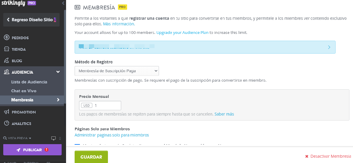Todo lo que necesitas saber para crear un sitio web de membresía - Crear Tu Sitio Web - Strikingly