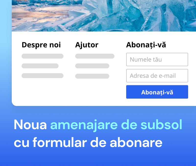 Noua amenajare de subsol cu formular de abonare - Actualizări - Strikingly