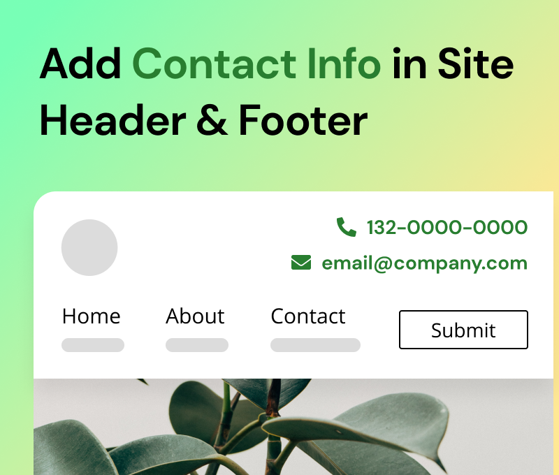 Add Contact Info in Site Header and Footer - Updates - Strikingly