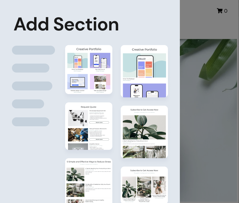 More Section Layouts - Updates - Strikingly