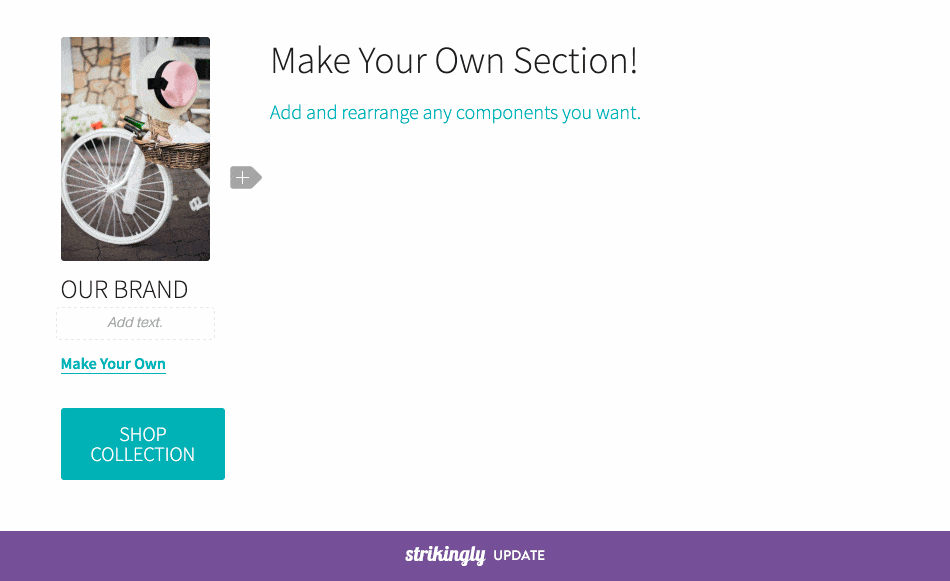 Strikingly Updates: Make Your Own Section - Building Your Website ...