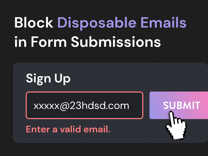 Block Disposable Emails in Form Submissions - Updates - Strikingly