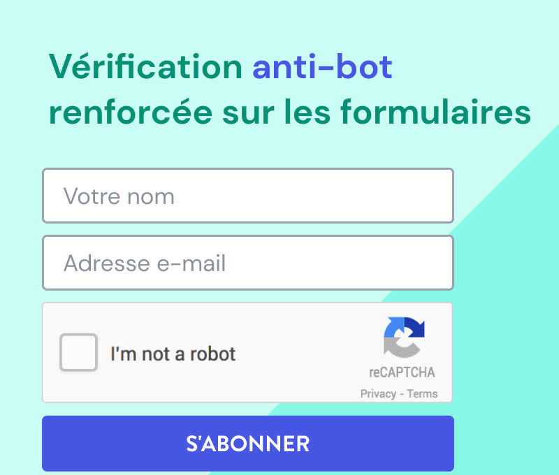 Vérification anti-bot renforcée sur les formulaires - Mises à jour - Strikingly