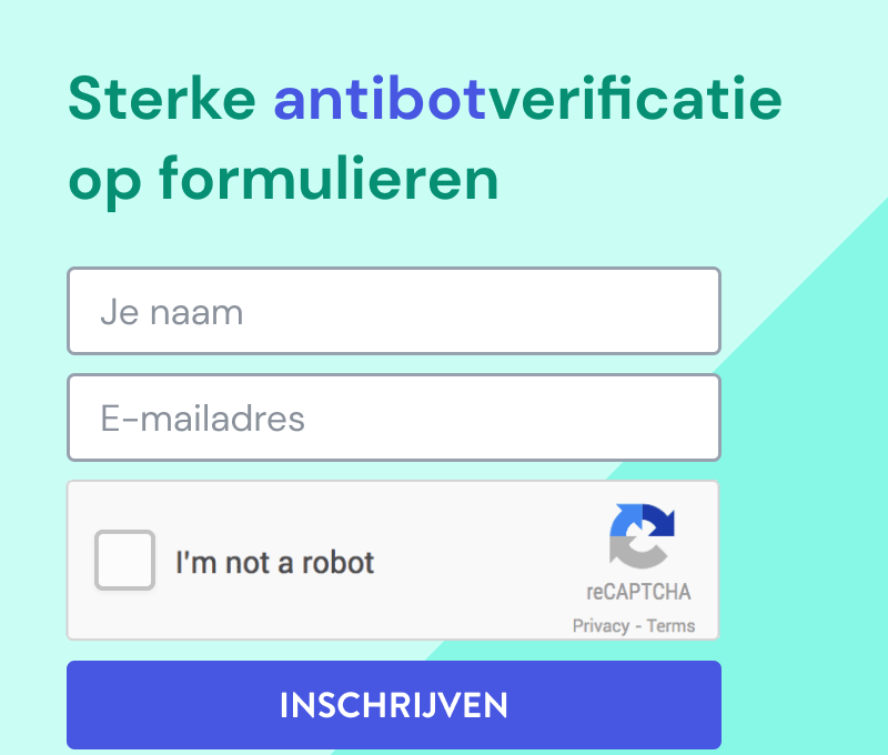 Sterke antibotverificatie op formulieren - Updates - Strikingly