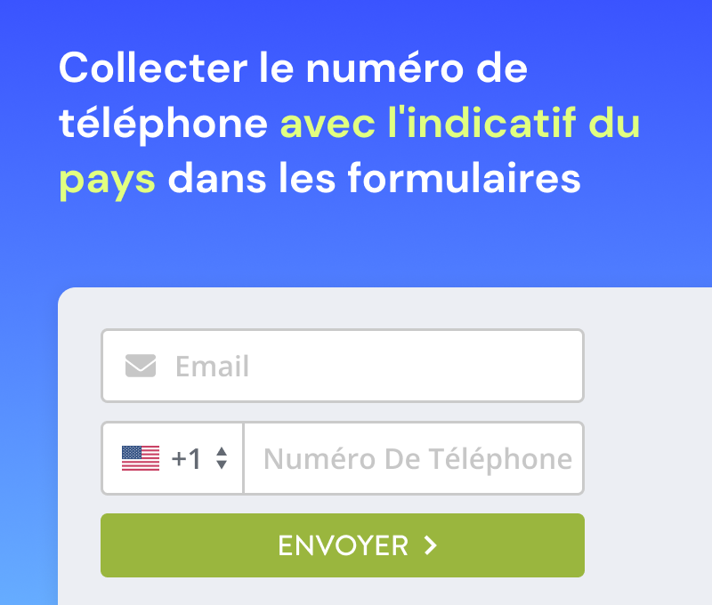 Collecter le numéro de téléphone avec l'indicatif du pays dans les ...