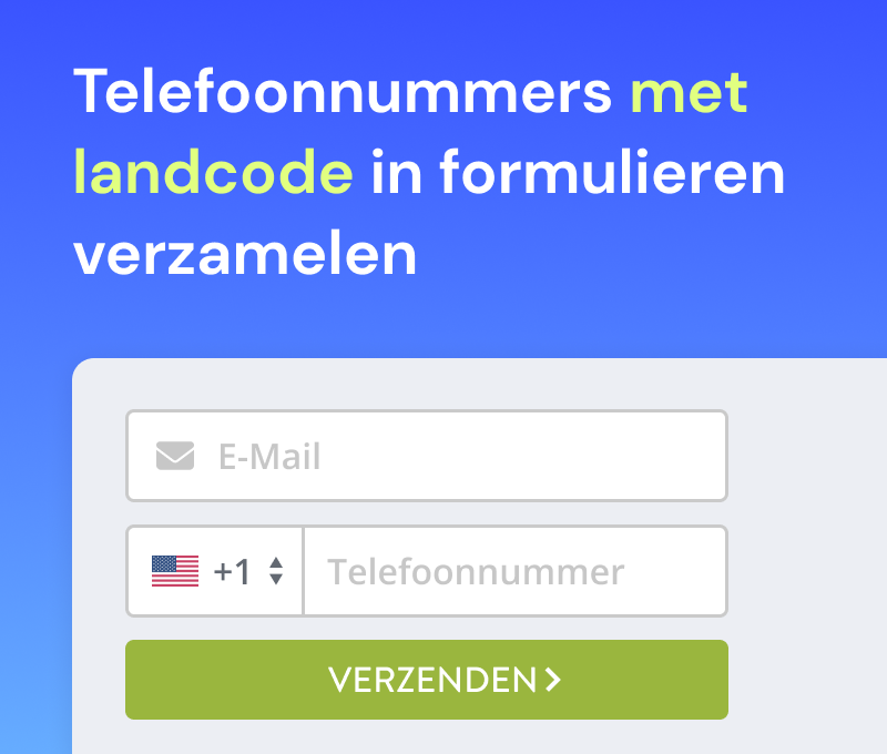 Telefoonnummers met landcode in formulieren verzamelen - Updates ...