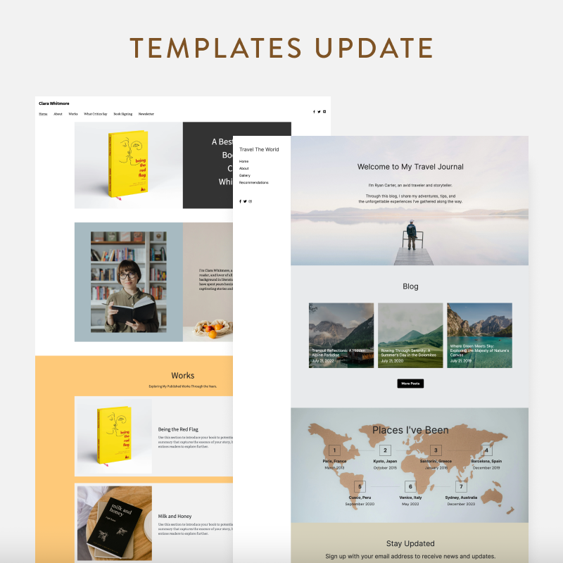 Templates Update - Updates - Strikingly