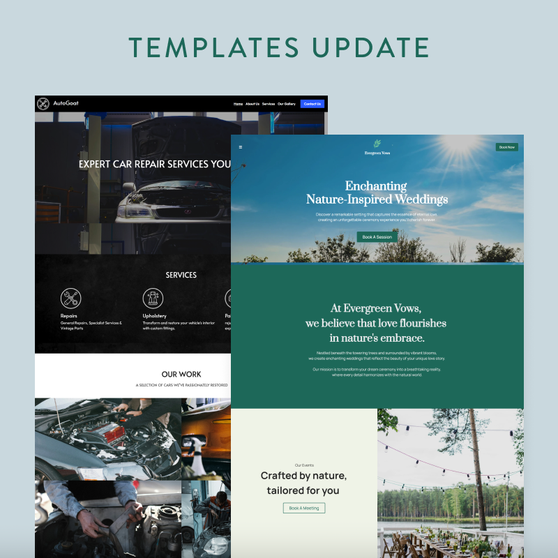 Templates Update - Updates - Strikingly