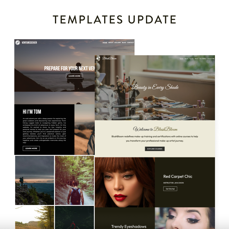 Templates Update - Updates - Strikingly