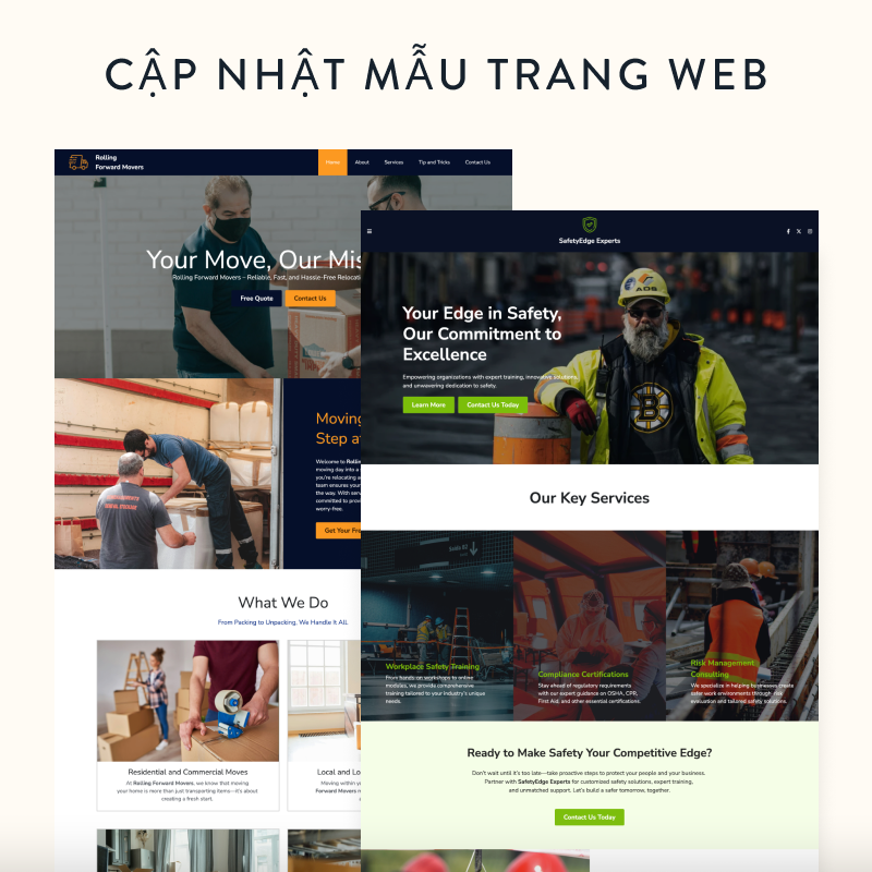 Cập nhật mẫu trang web - Cập nhật - Strikingly