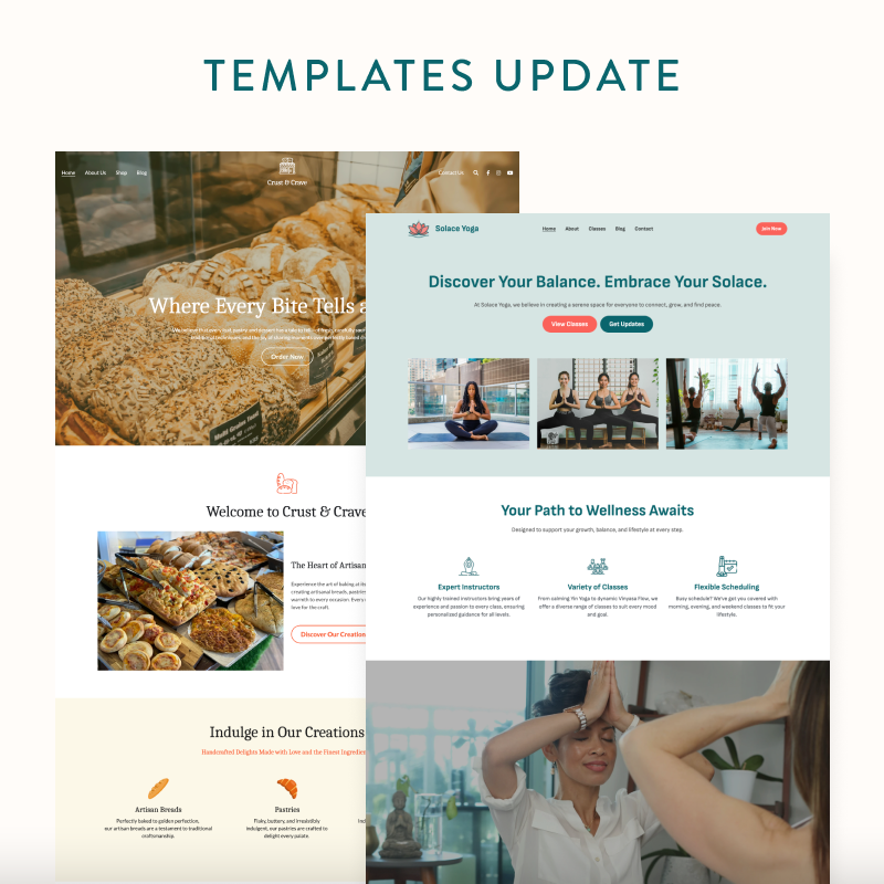 Templates Update - Updates - Strikingly