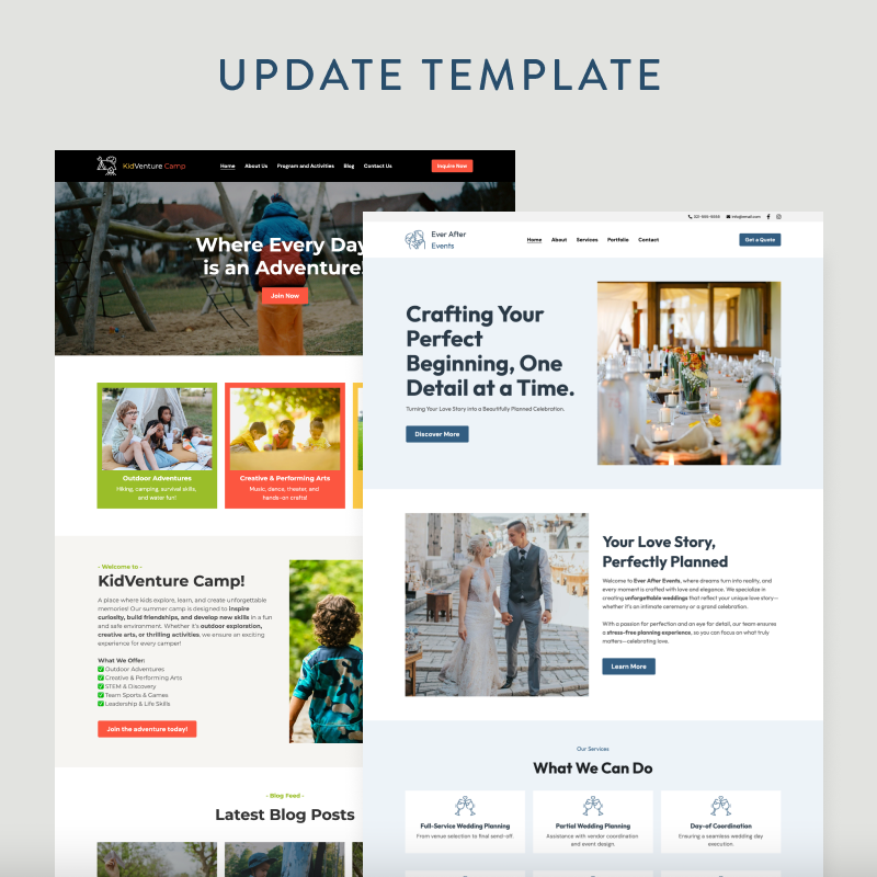 Update Template - Pembaruan - Strikingly