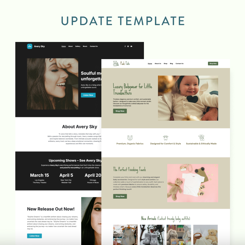Update Template - Pembaruan - Strikingly
