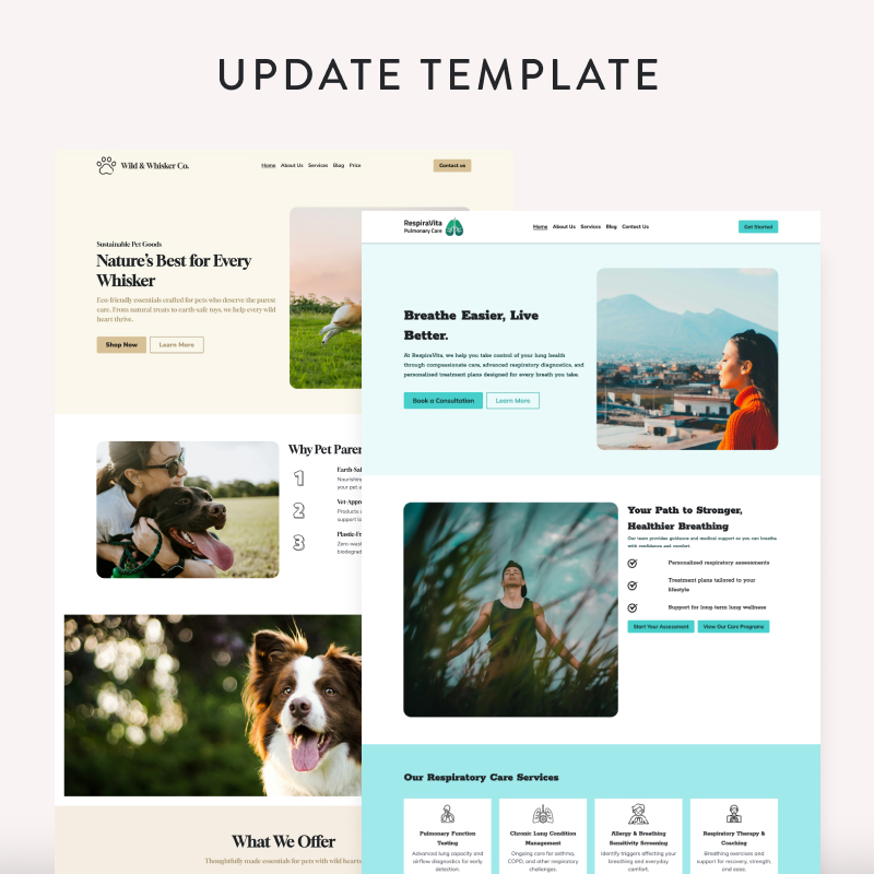 Update Template - Pembaruan - Strikingly
