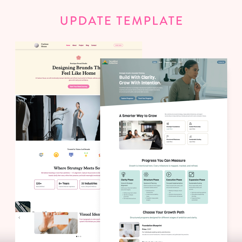 Update Template - Pembaruan - Strikingly