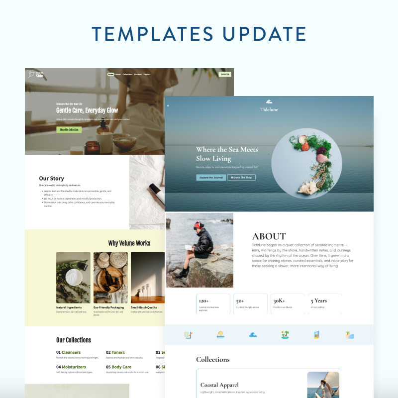 Templates Update - Updates - Strikingly