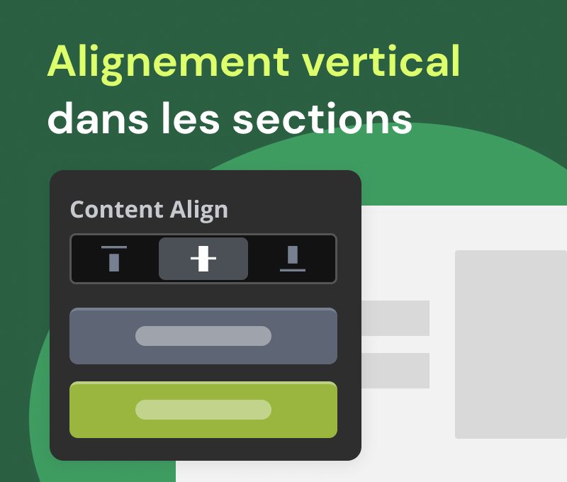 Alignement vertical dans les sections - Mises à jour - Strikingly