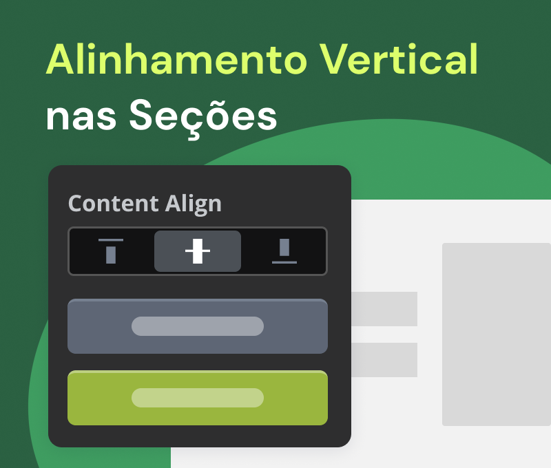 Alinhamento Vertical nas Seções - Atualizações - Strikingly