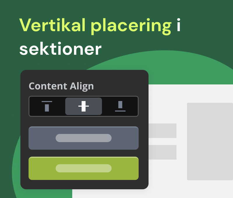 Vertikal placering i sektioner - Uppdateringar - Strikingly