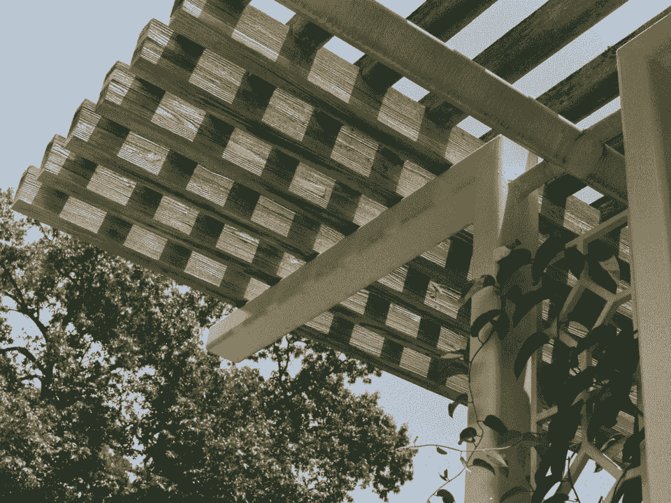 Wooden Louvered Pergola