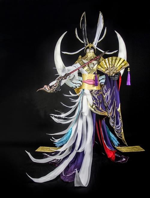 Final Fantasy 14 FFXIV Tsukuyomi Cosplay Set with Lightable Moon
