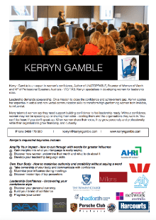 Kerryn Gamble | Culture | Change | Communication