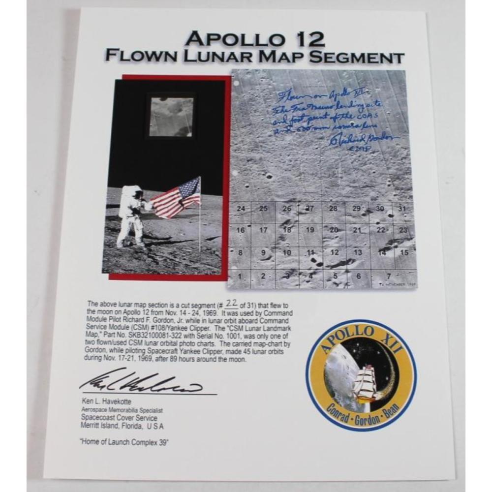 Apollo 12 artifacts, photos, memorabila and collectibles