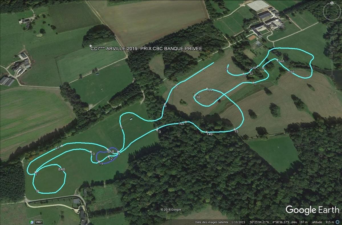 Cross country plan - Concours Complet Arville English